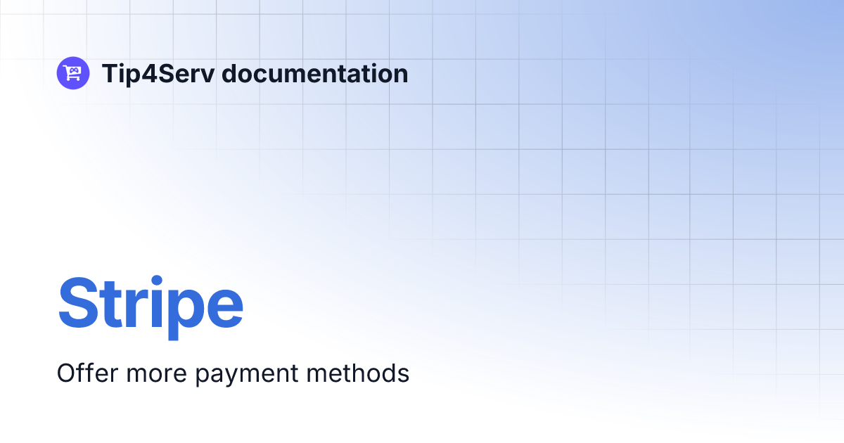 Stripe | Tip4Serv documentation